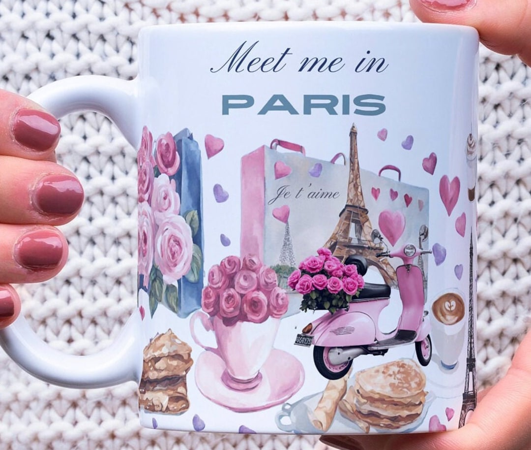 Paris Mug Meet Me in Paris Gift for Her Paris Eiffel Tower Home Decor ...
