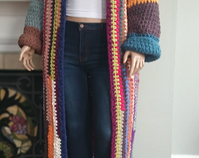 Crochet COAT of MANY COLORS!!! - Etsy