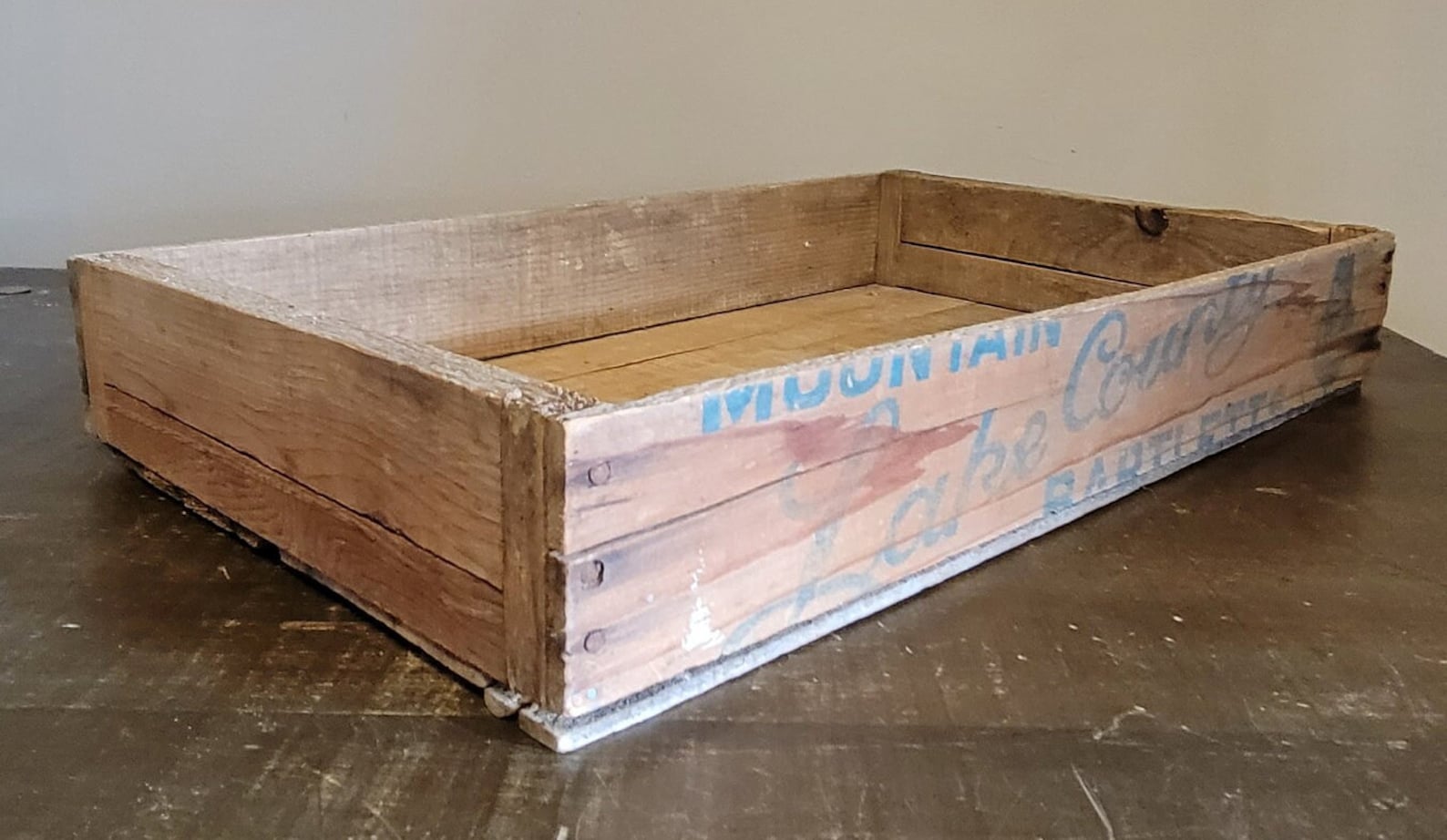 Wood Crate, Vintage Wood Crate, Wooden Crate, Produce Crate, Vintage ...