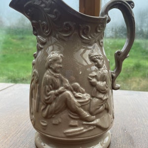 Victorian Stoneware Relief Moulded Jug - Etsy