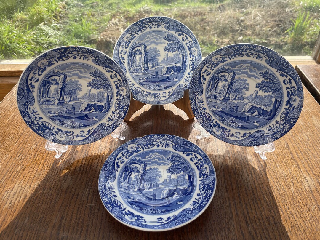 A Set of 4 Copeland Spode Willow Pattern Side Plates - Etsy UK