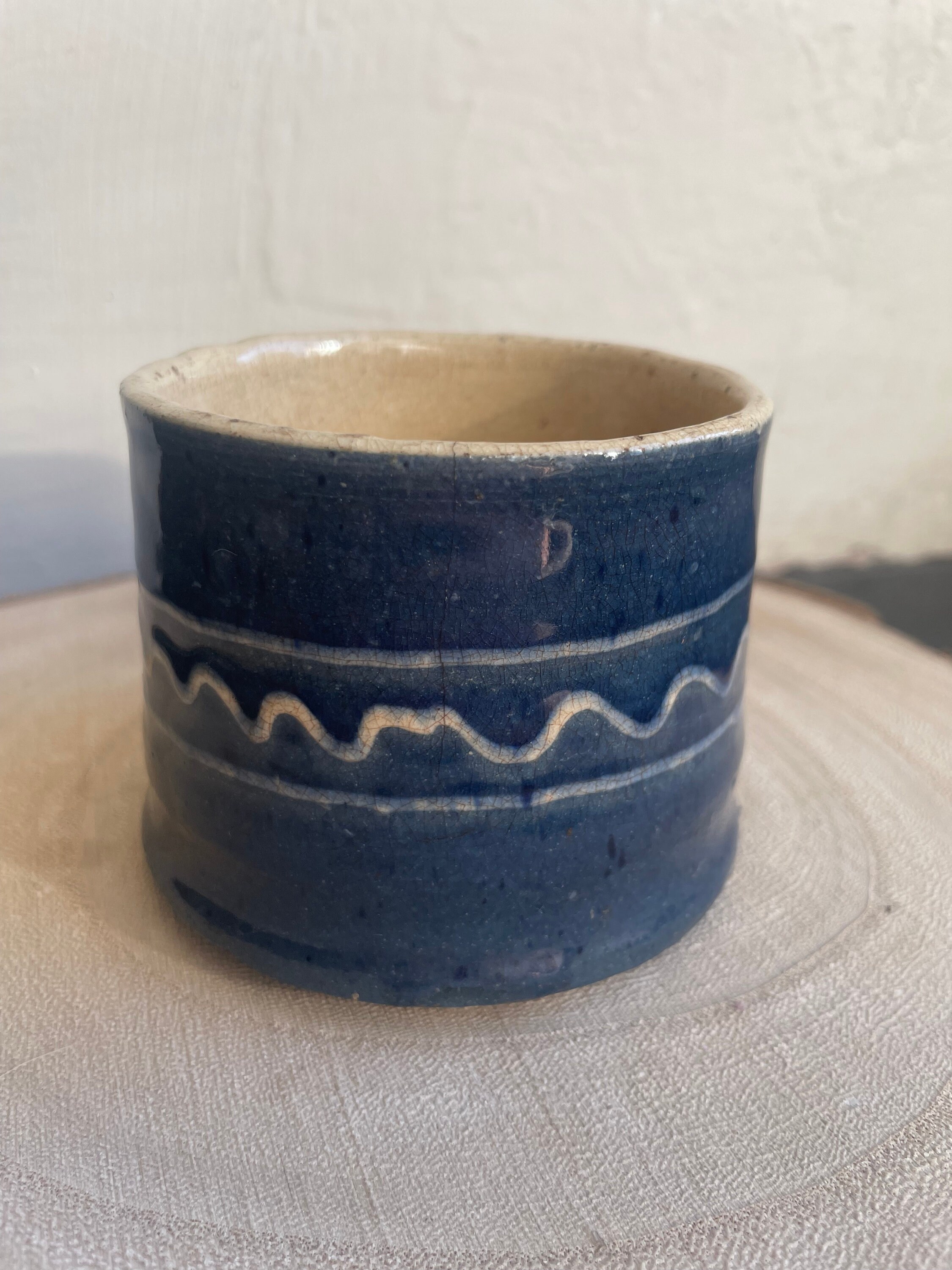 Blue Stoneware Pot by Ewenny Pottery - Etsy