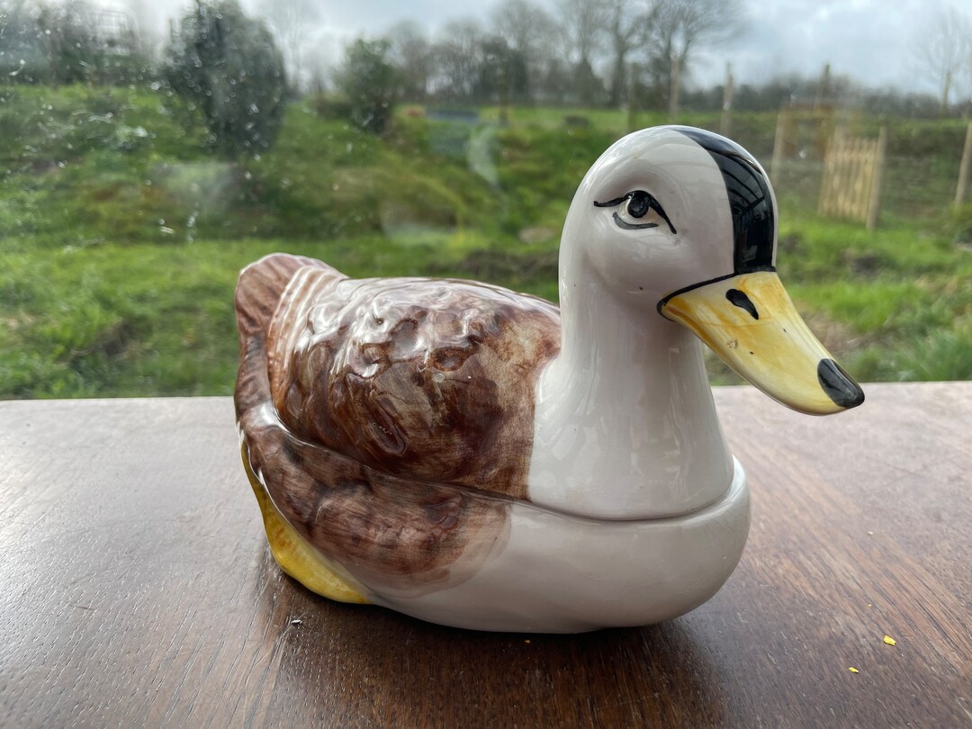 Vintage Portuguese Ceramic Duck Tureen - Etsy
