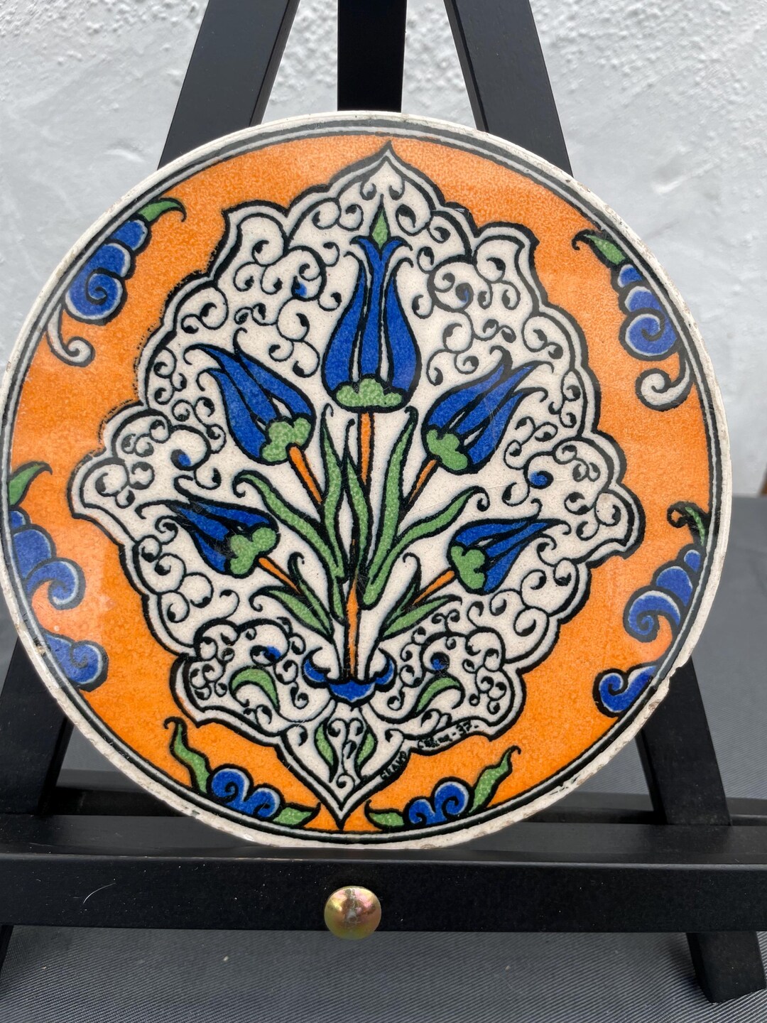 Vintage Turkish Handmade Ceramic Tile - Etsy