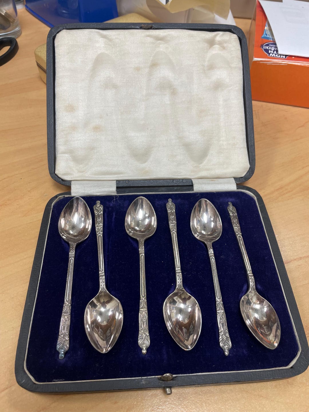 Antique Silver Plate Apostle Monk Spoons Boxed - Etsy