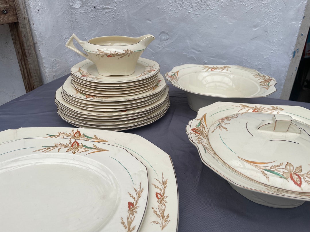 Alfred Meakin Wheat Pattern Dinner Service - Etsy