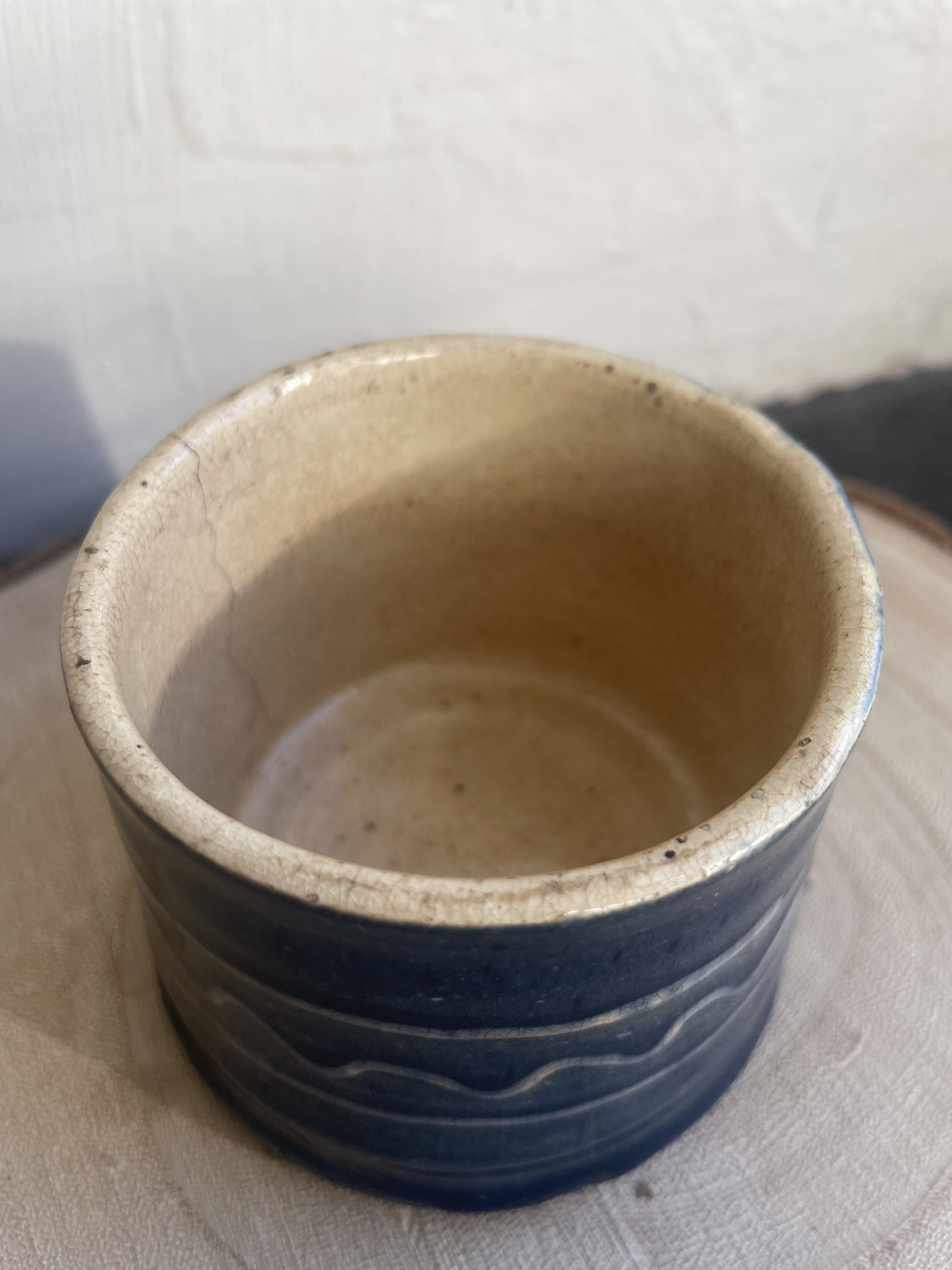 Blue Stoneware Pot by Ewenny Pottery - Etsy