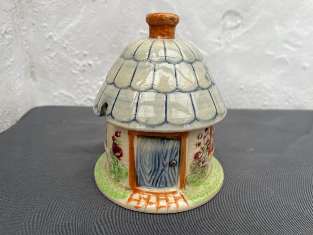 Vintage Round House Honey Pot - Etsy