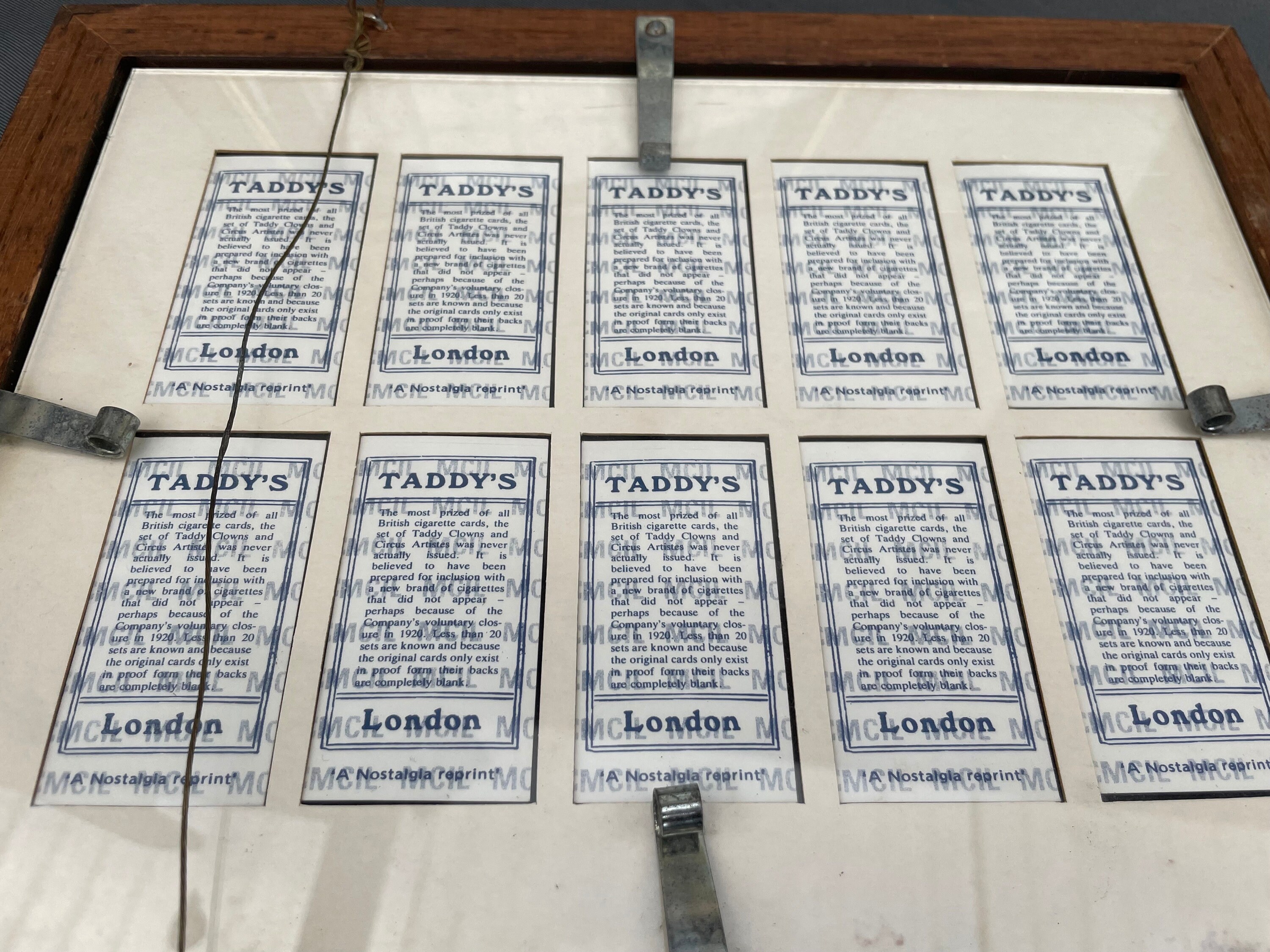 A Full Set of Framed Taddy Clown Cigarette Cards - Etsy