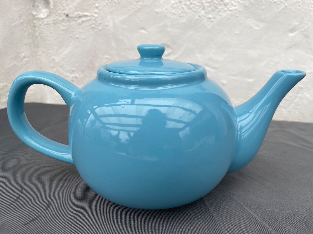 Whittards of Chelsea Retro Blue Tea Pot - Etsy