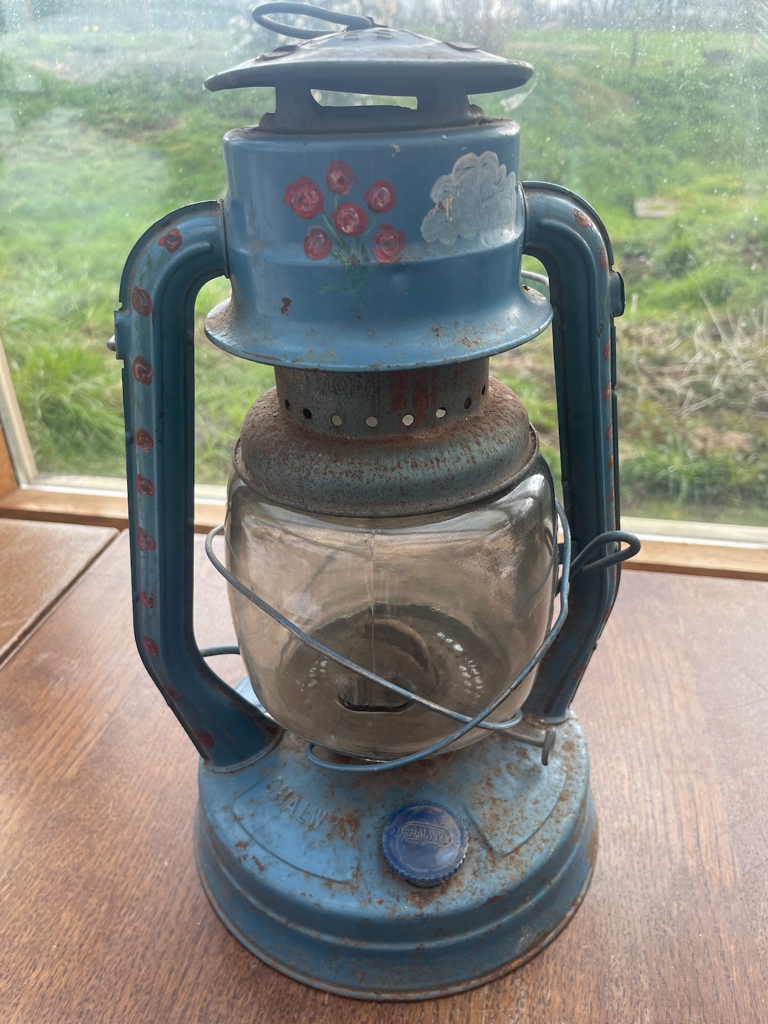 Chalwyn Tempest Storm Lamp Painted in a Folk Art Style - Etsy