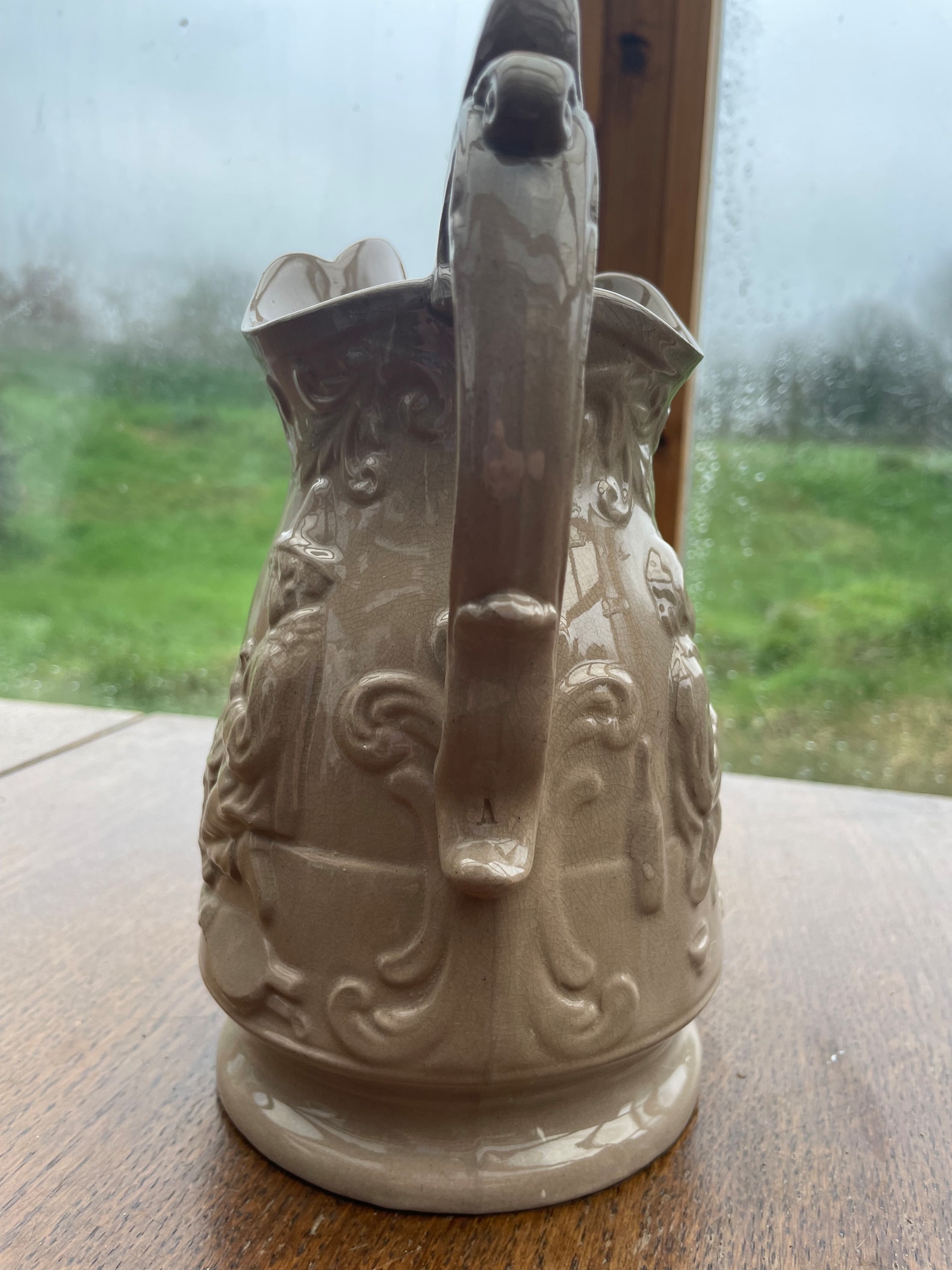 Victorian Stoneware Relief Moulded Jug - Etsy