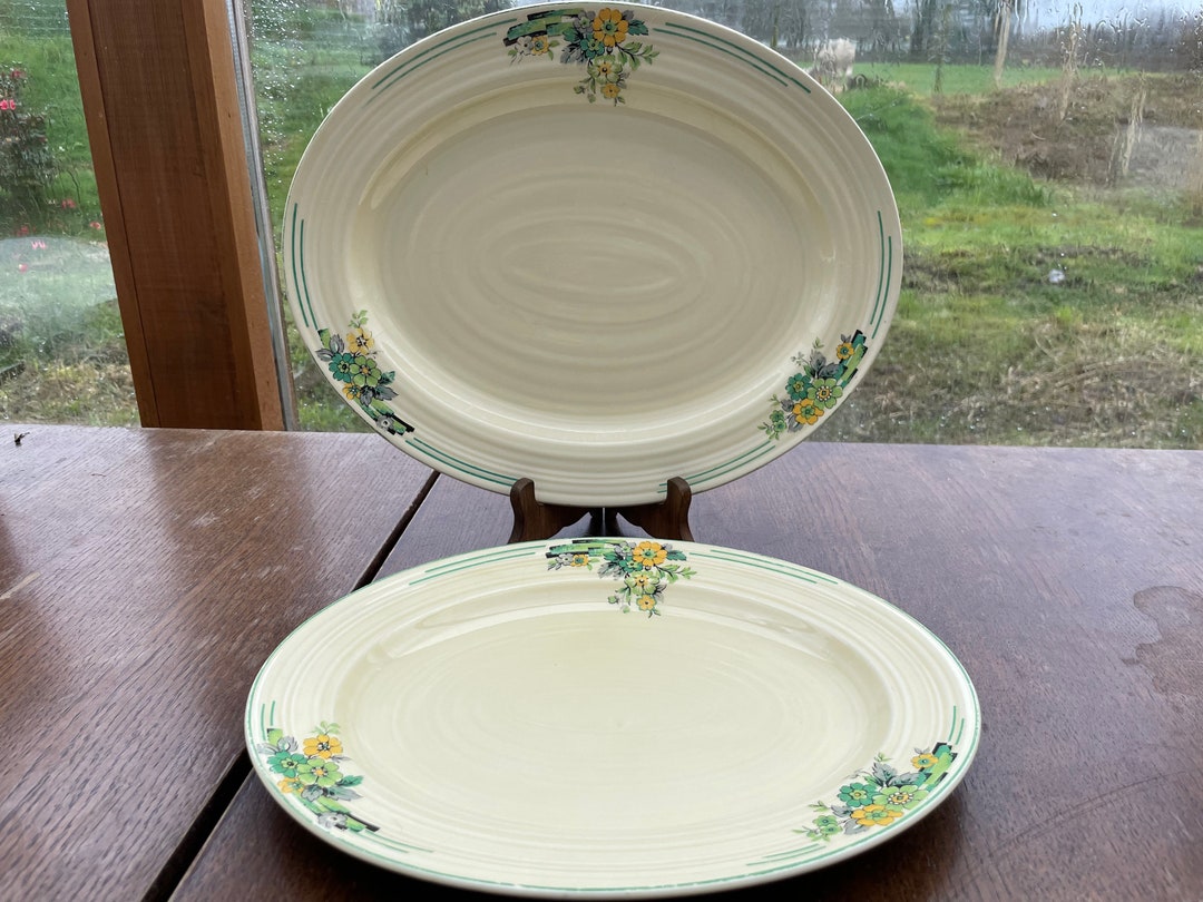 A Pair of Crown Ducal Art Deco Meat Plates - Etsy