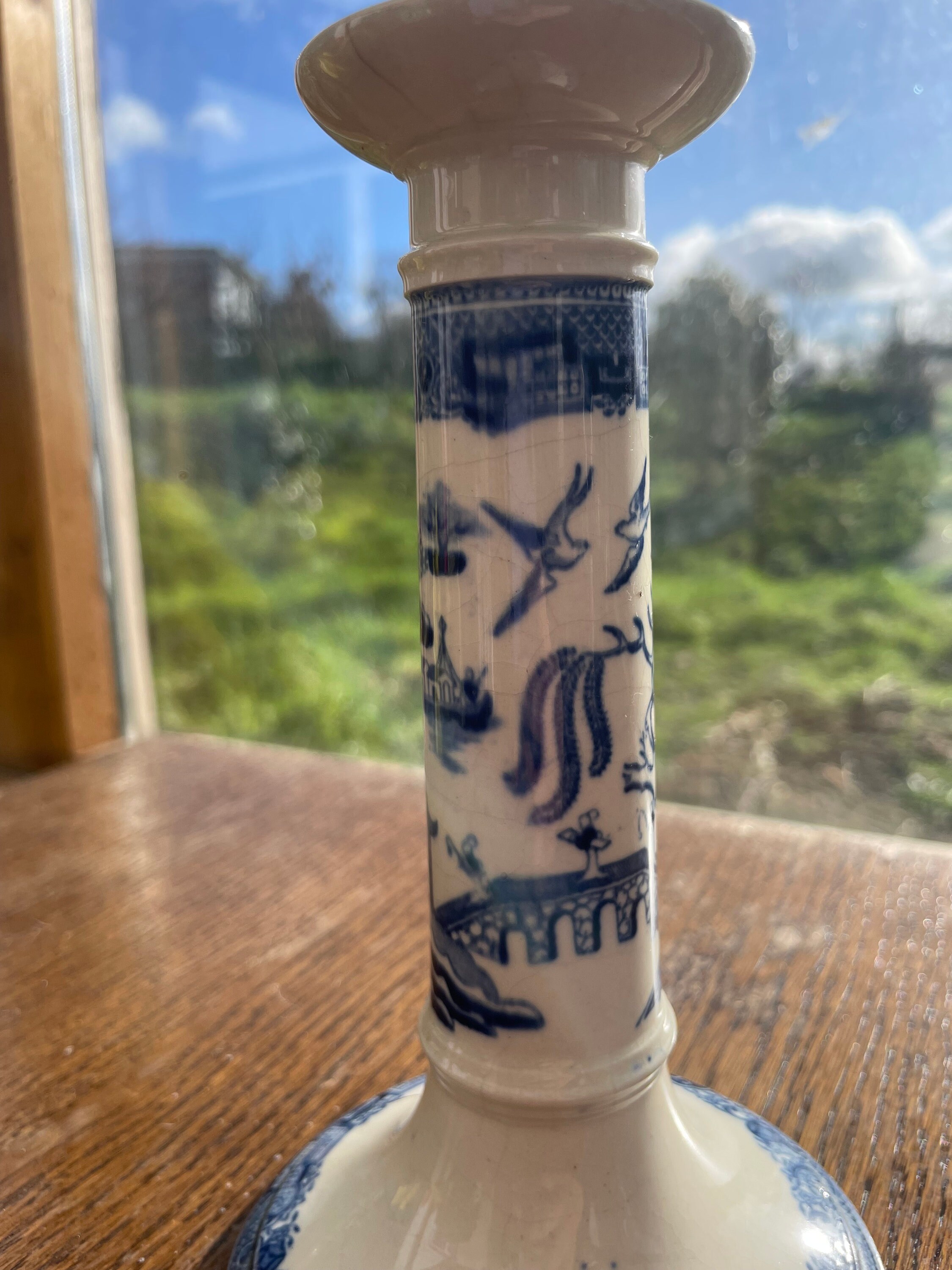 Wedgwood Blue and White Willow Pattern Ceramic Candlestick - Etsy