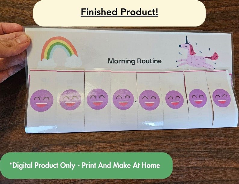 Morning Routine Chart, Printable Folding / Flip Chart: Kids Before ...