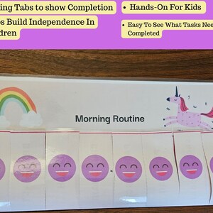 Morning Routine Chart, Printable Folding / Flip Chart: Kids Before ...