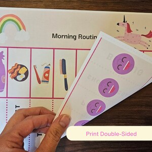 Morning Routine Chart, Printable Folding / Flip Chart: Kids Before ...