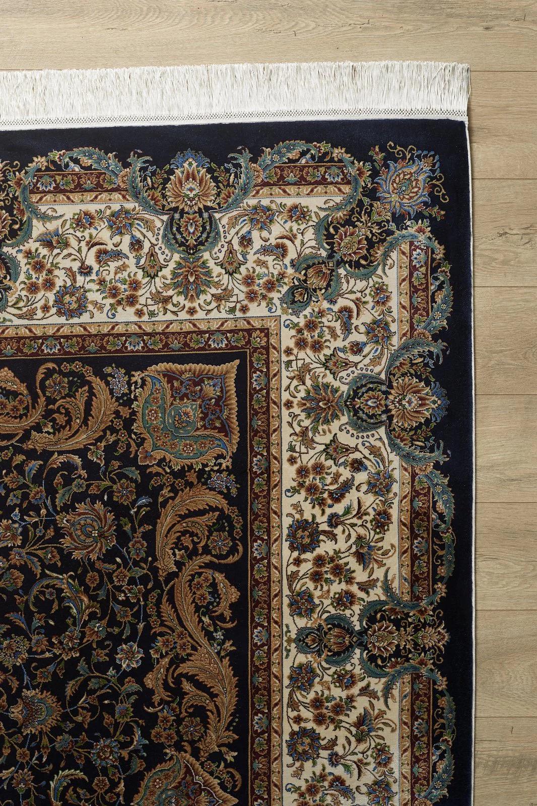 Each Carpet Loop Bears the Marks of Mastery and Patience; Blue Silk ...