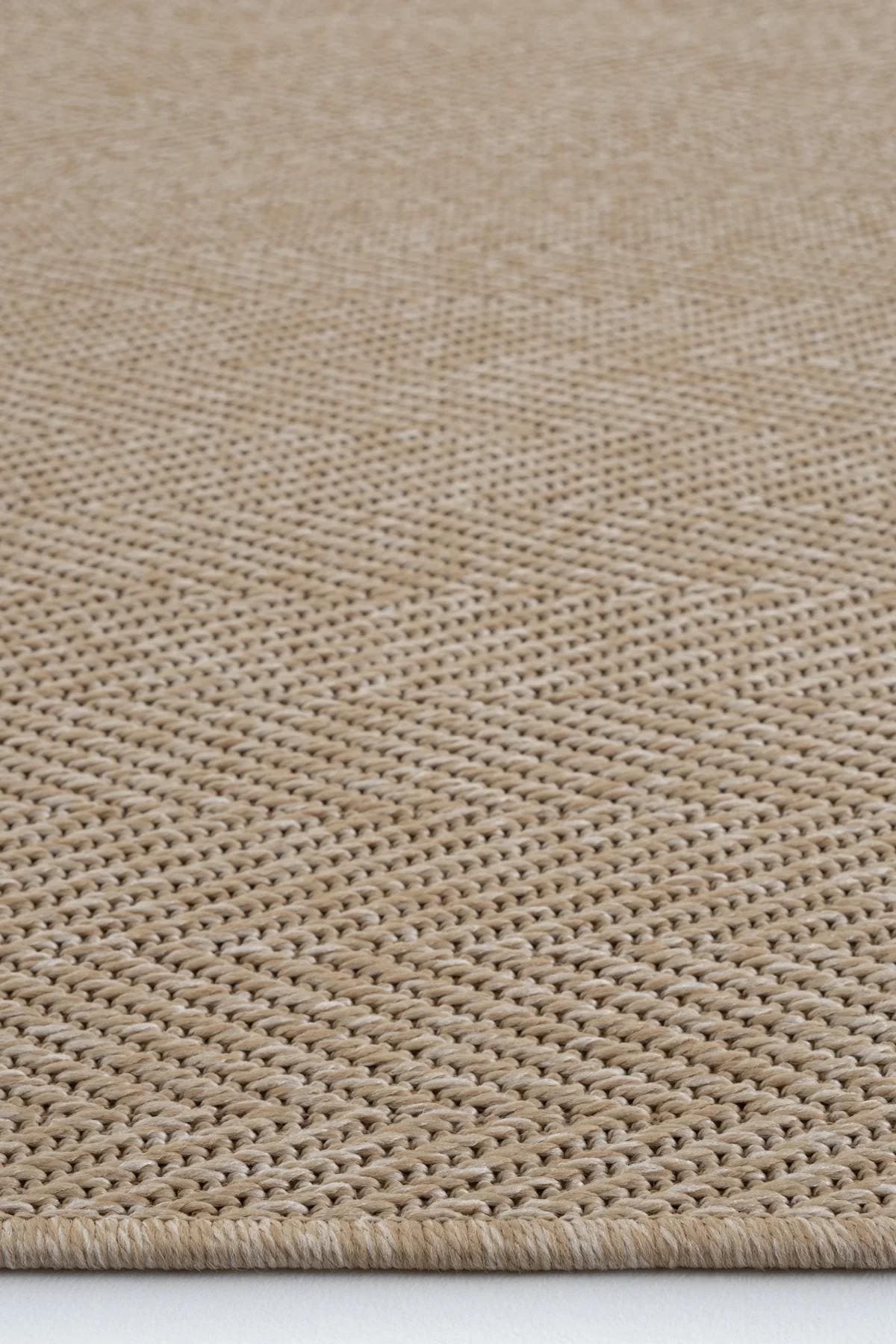 Natural Jute Area Rug – Herringbone Pattern – Washable Boho Rug for ...