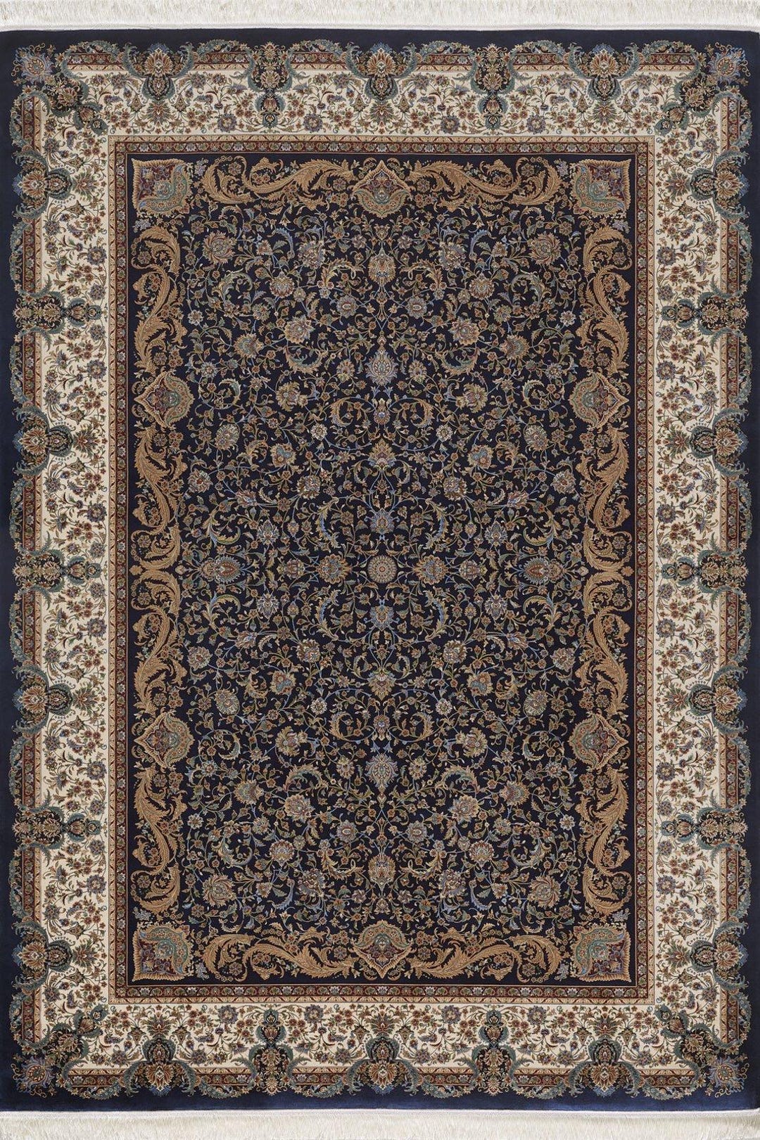 Each Carpet Loop Bears the Marks of Mastery and Patience; Blue Silk ...