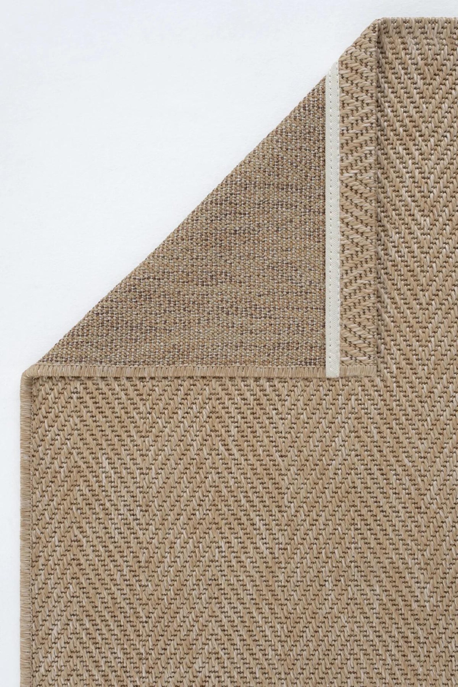 Natural Jute Area Rug – Herringbone Pattern – Washable Boho Rug for ...