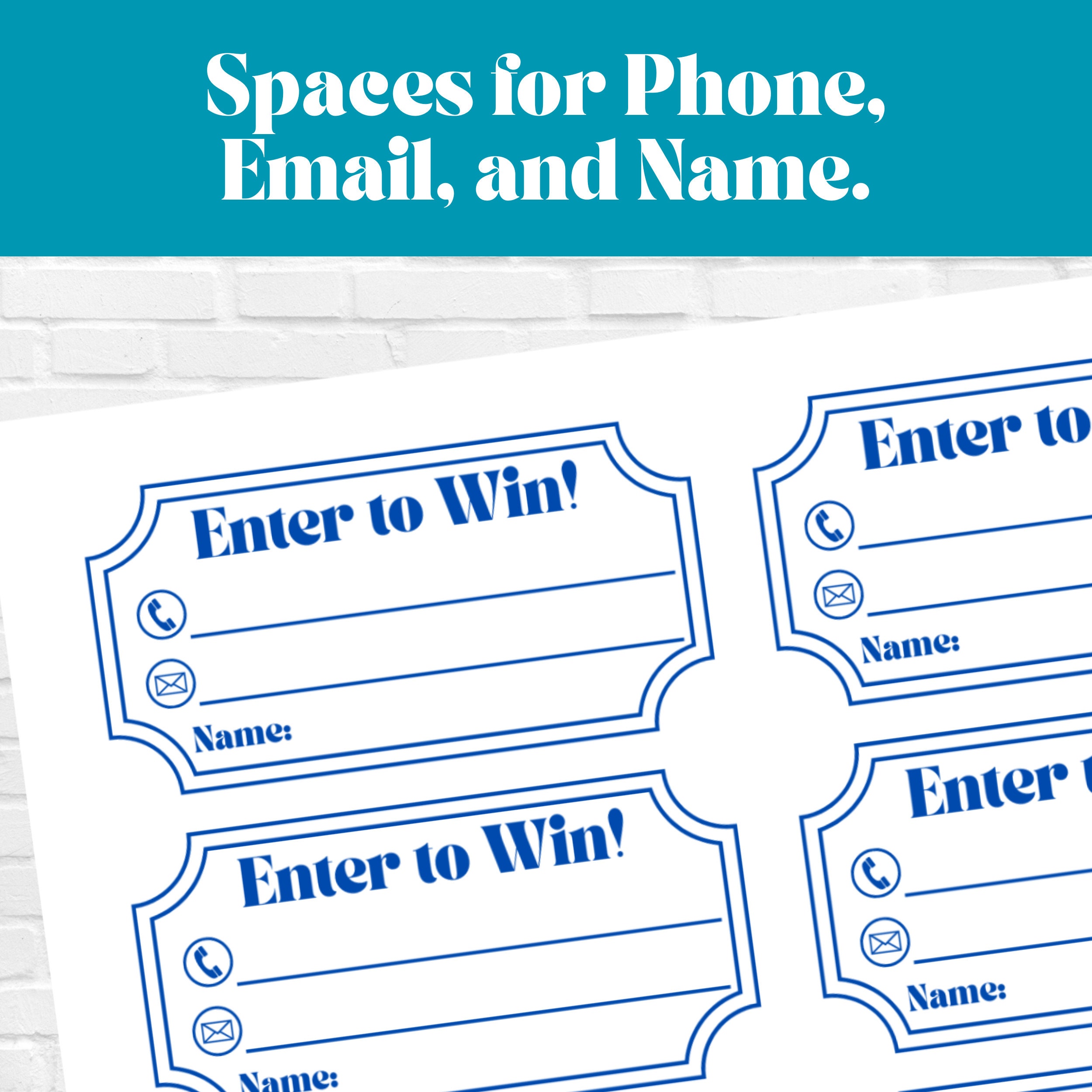 Enter to Win Tickets, Raffle Tickets, Printable Raffle Tickets, Easy ...