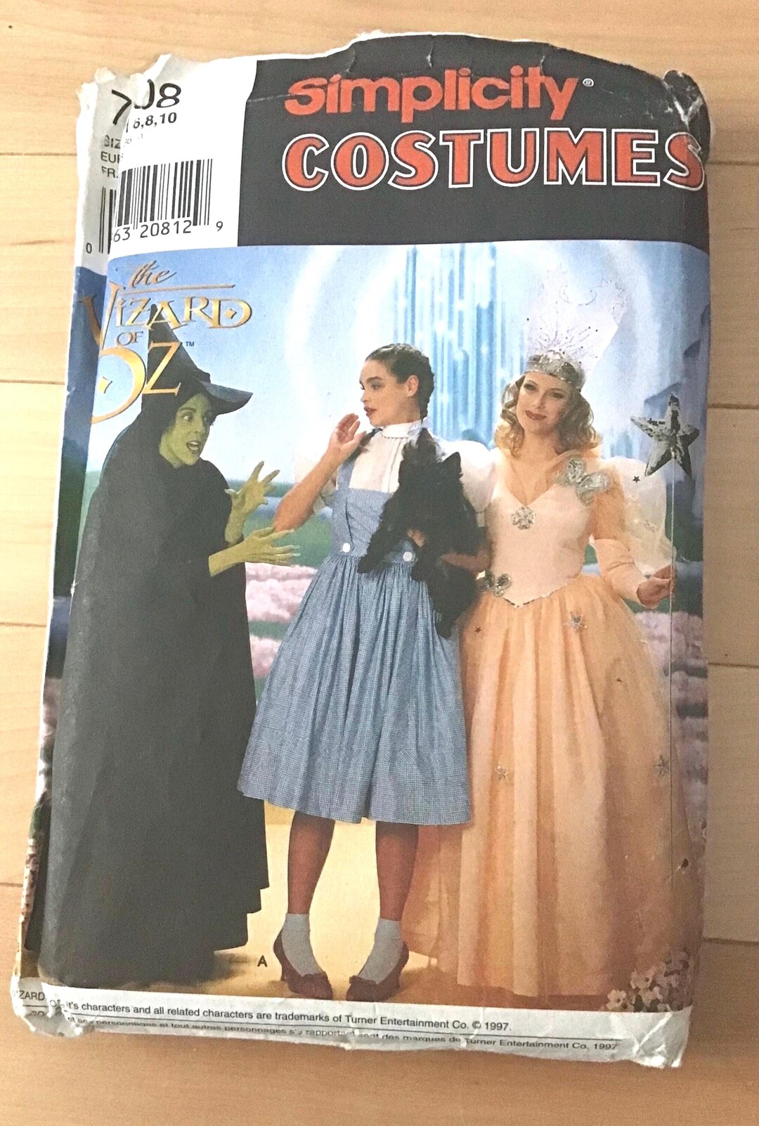 The Wizard of Oz 1997 Simplicity Sewing Pattern #7808 Size H 6-10 ...