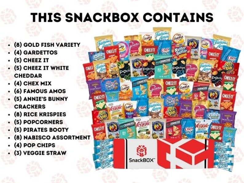 Office Chips & Cookies Catering Variety Snack Box Care Package 70 ...