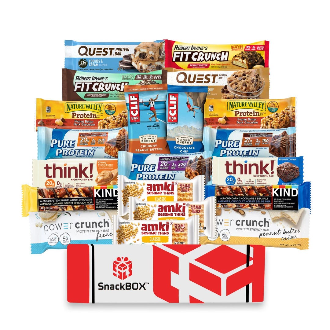 The Builder's Protein Care Package Gift BOX Snack BOX (20 Snacks) by ...
