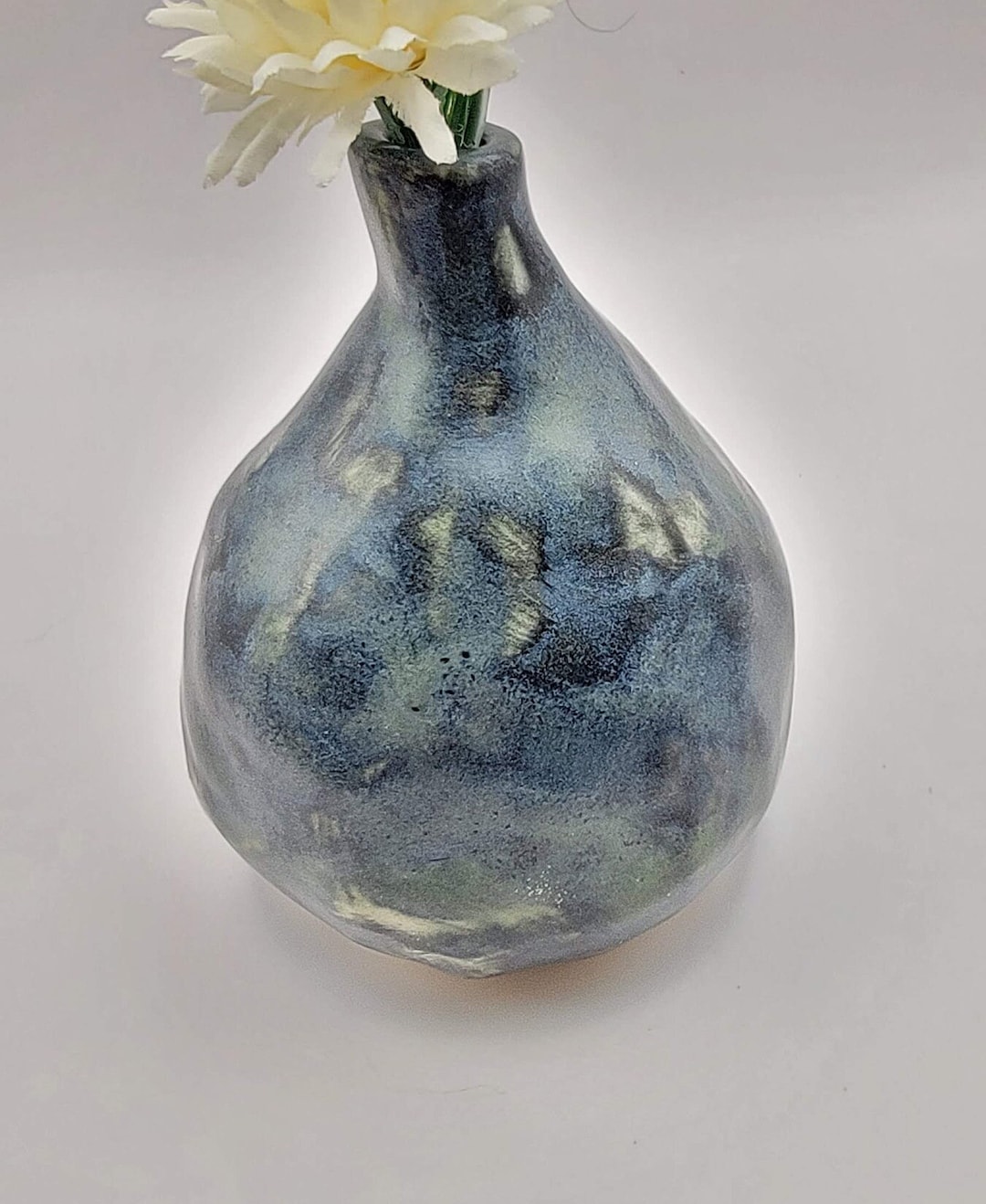 Bud Vase: Smoky Gray Ceramic With Angled Neck (handmade) - Etsy