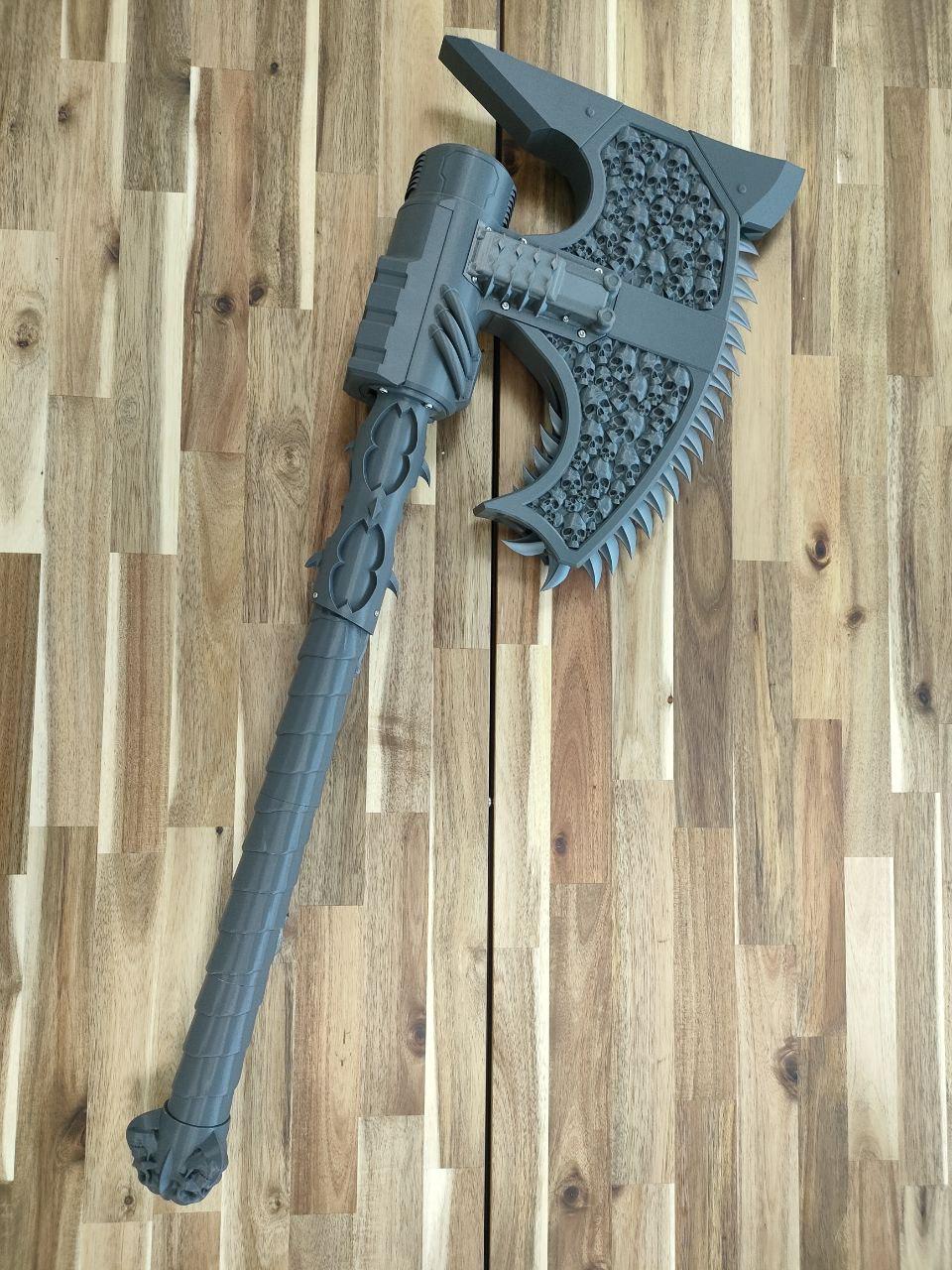 Motorized Demon Chain Axe With Sound Effect Physical Copy NOT PAINTED ...