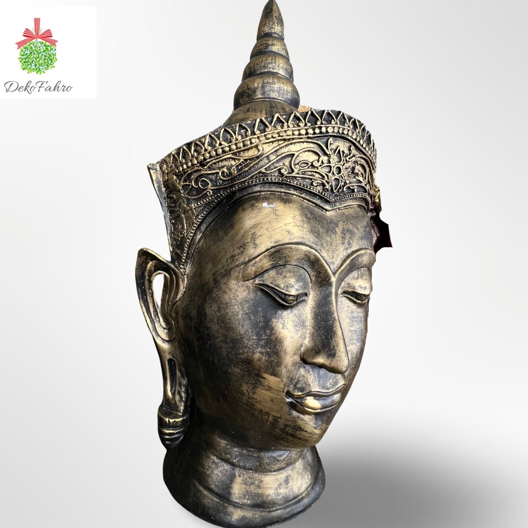 Gold Buddha Head Sculpture - Etsy