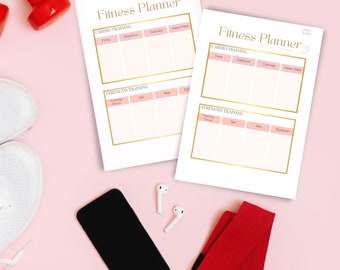 FITNESS PLANNER | Printable Workout Tracker | Exercise Tracker ...