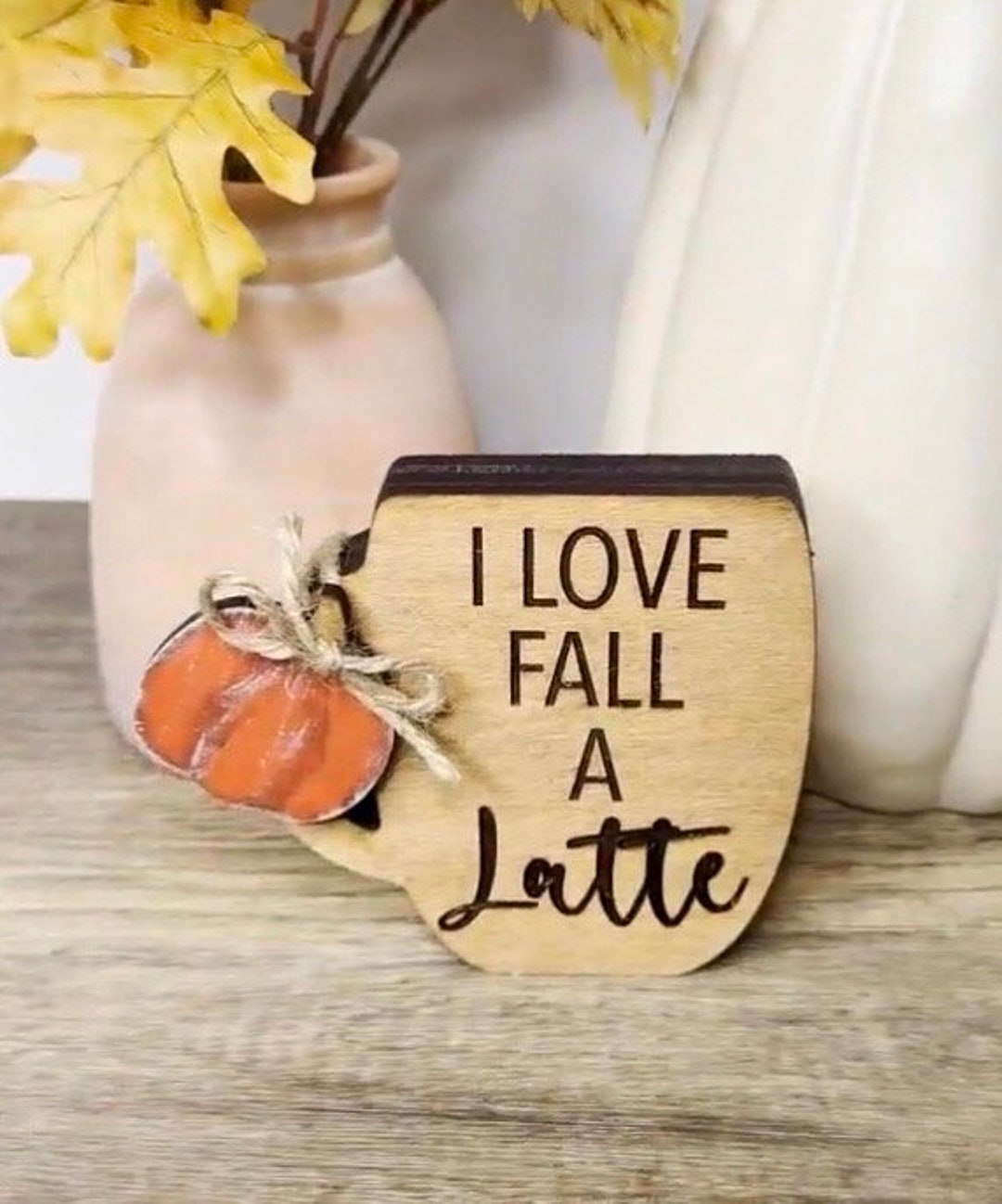 I Love Fall A Latte Wood Coffee Cup DIY Standalone Mug DIY Crafting Kit ...