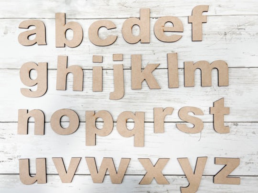 Unfinished Wooden Alphabet Letters Wood Letters Craft Blank Wooden ...