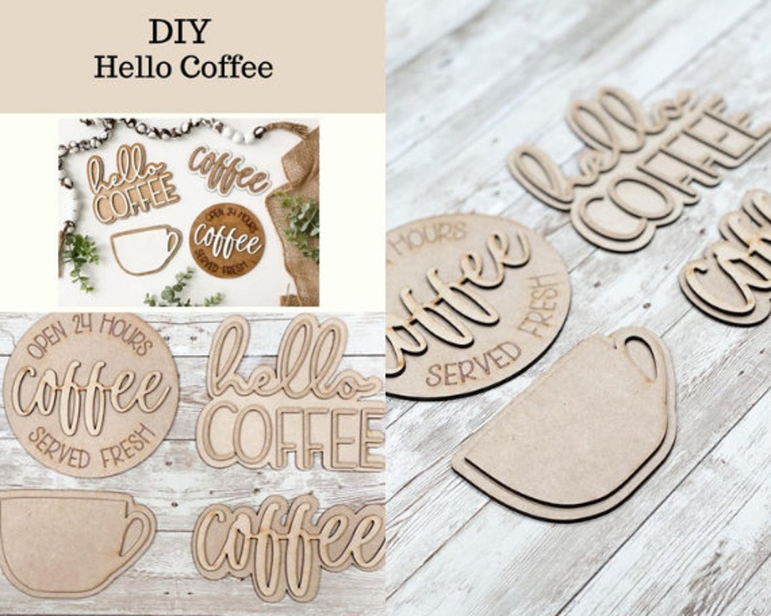 Coffe Bar Decor DIY Kit Coffee Bar Decor Craft Kit Do It Yourself Craft ...