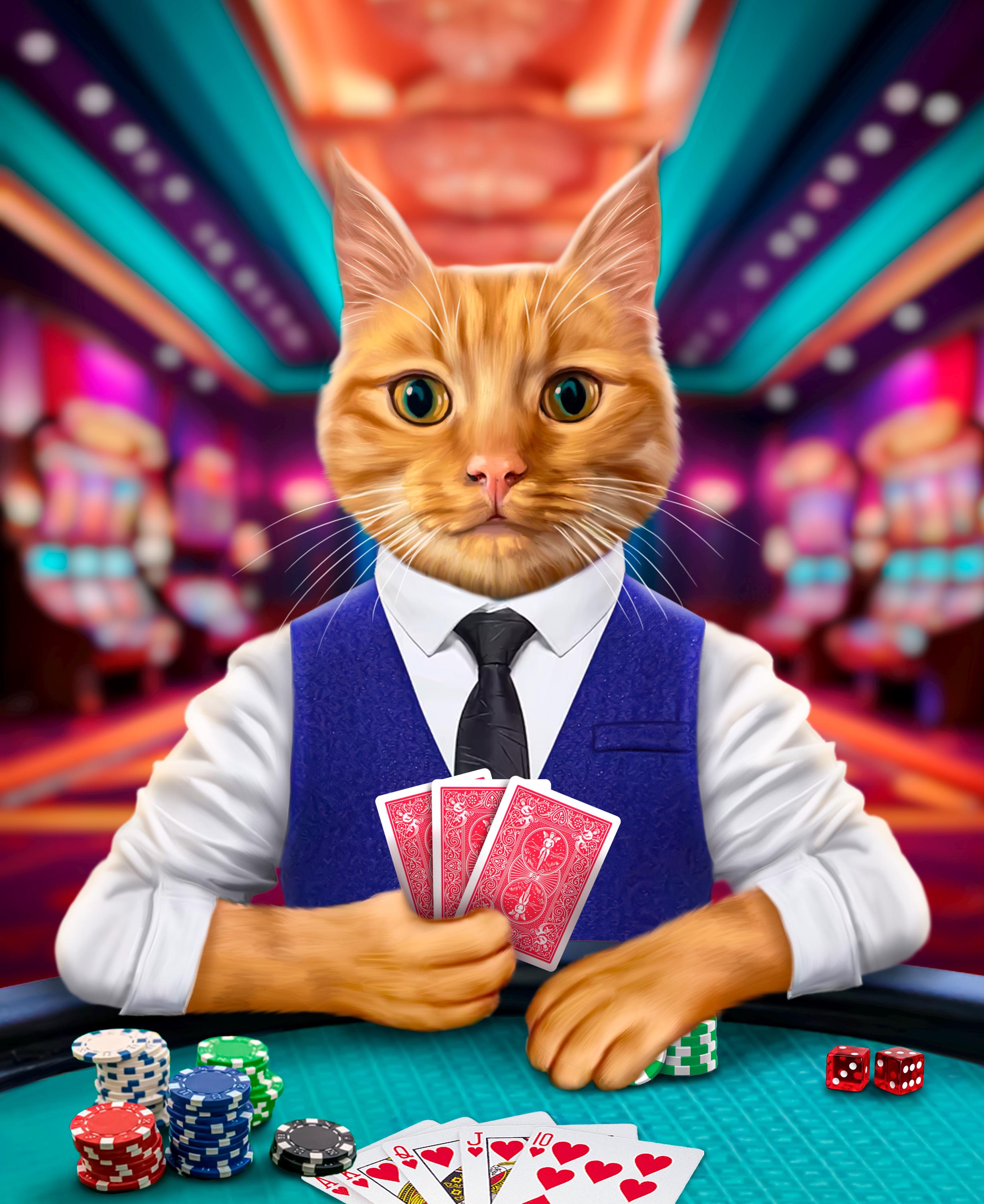 Custom Pet Portrait, Dogs Playing Poker, Dogs Playing Cards ...