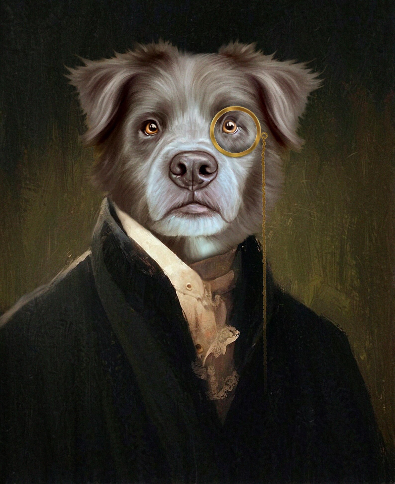 Pet Memorial Gift, Custom Pet Portrait, Dog Painting, Gift for Dad, Pet ...