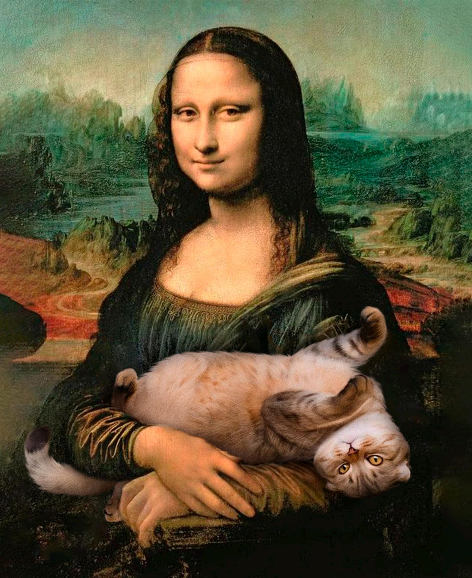 Pet in Painting Style, Cat Mona Lisa, Cat Scream, Art Lover Gift ...