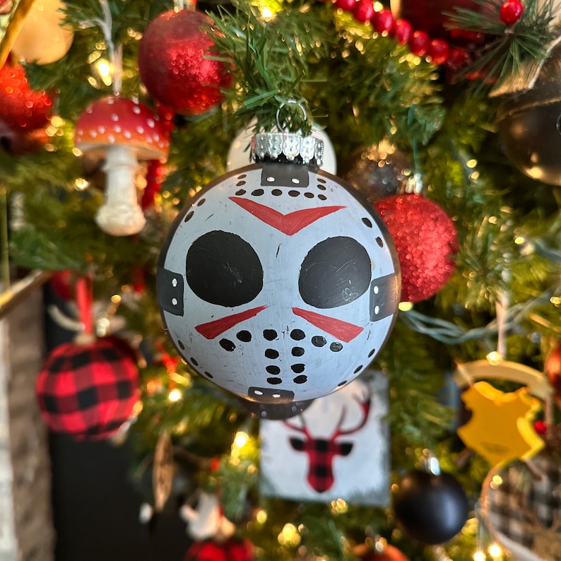 Hand Painted Jason Voorhees Friday the 13th Christmas Horror Ornament ...