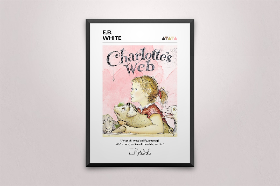 Charlotte's Web Poster E.B. White Minimalist Book - Etsy