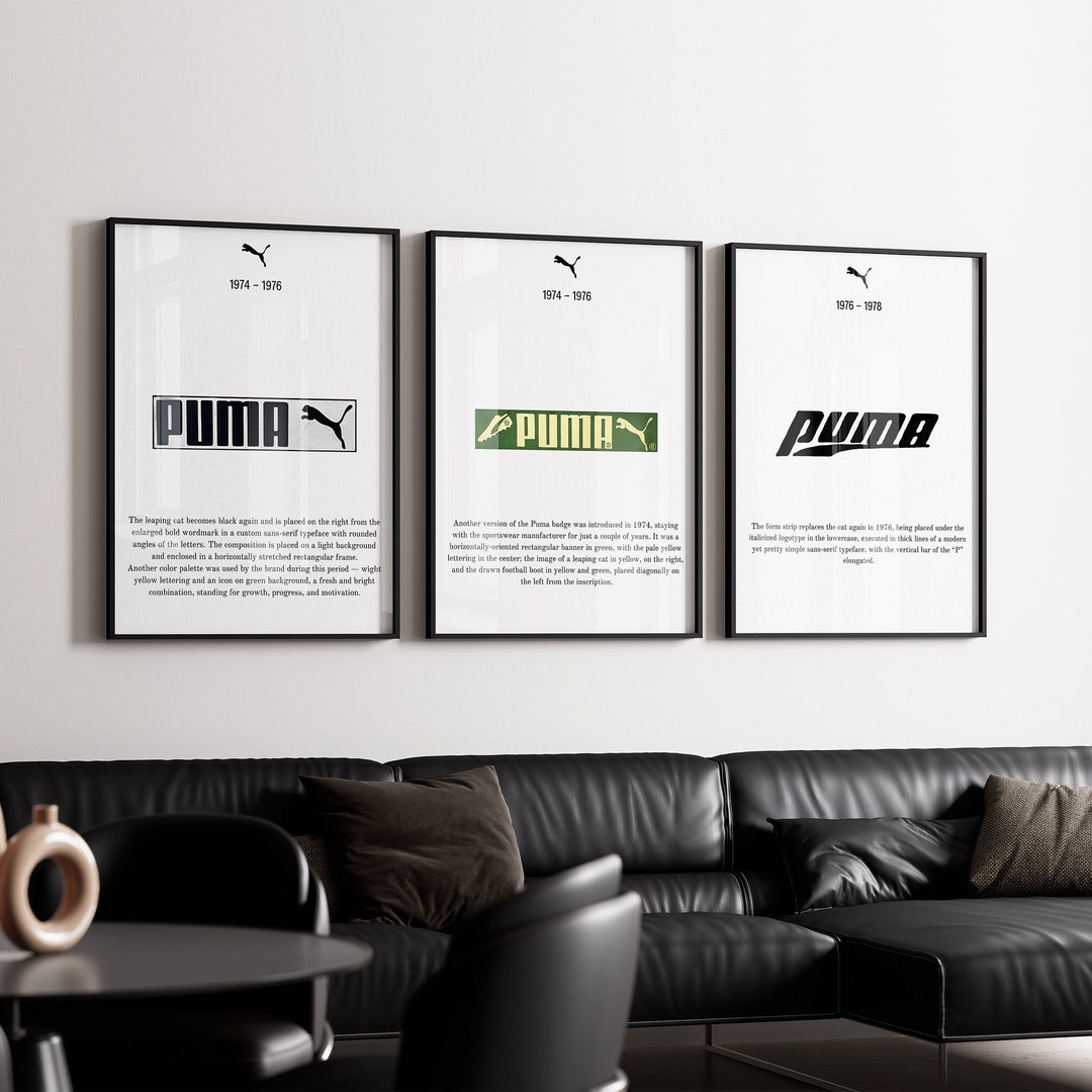 Puma Evolution Digital Print Set Puma-inspired Logo History - Etsy
