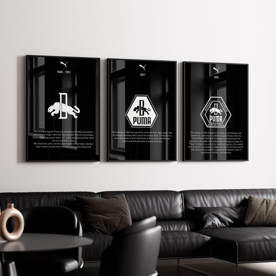 Puma Evolution Digital Print Set Puma-inspired Logo History - Etsy
