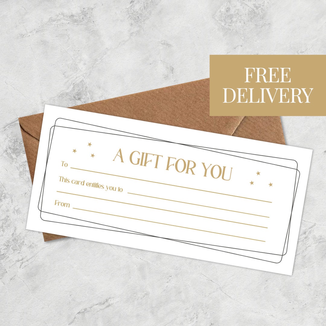 Custom Gift Voucher | Luxury Gift Voucher | Custom Gift Card | Gift Voucher, Personalised Gift ...