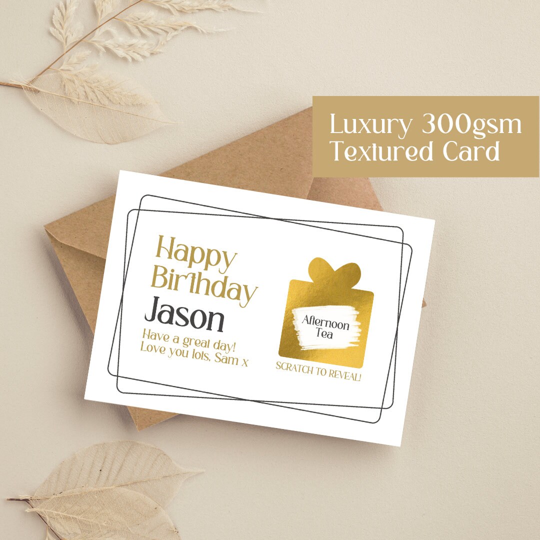 Personalised Birthday Scratch Card | Birthday Gift | Present Scratch ...