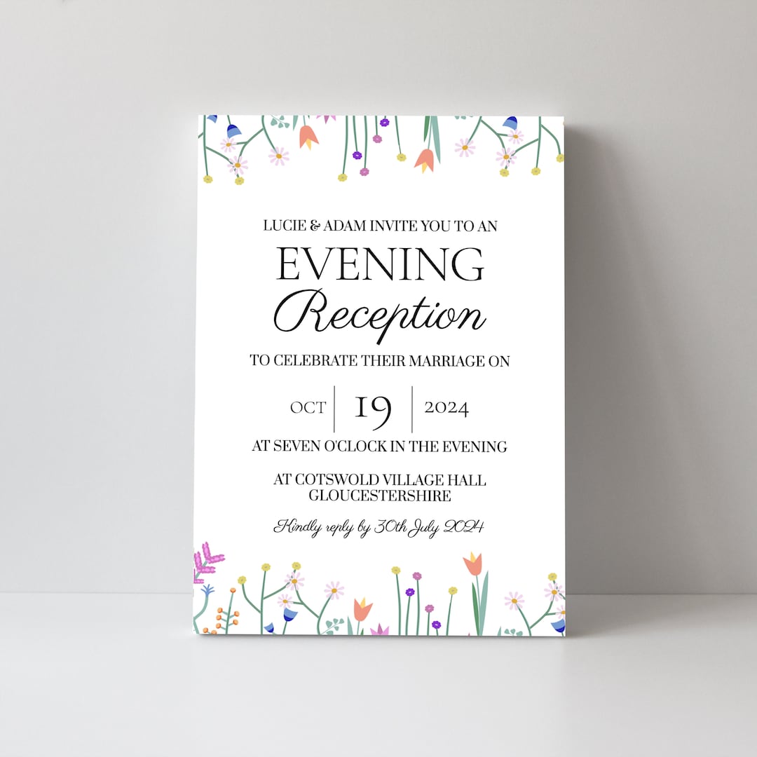 Luxury Wedding Reception Invitations - Personalised Wedding Invitations ...