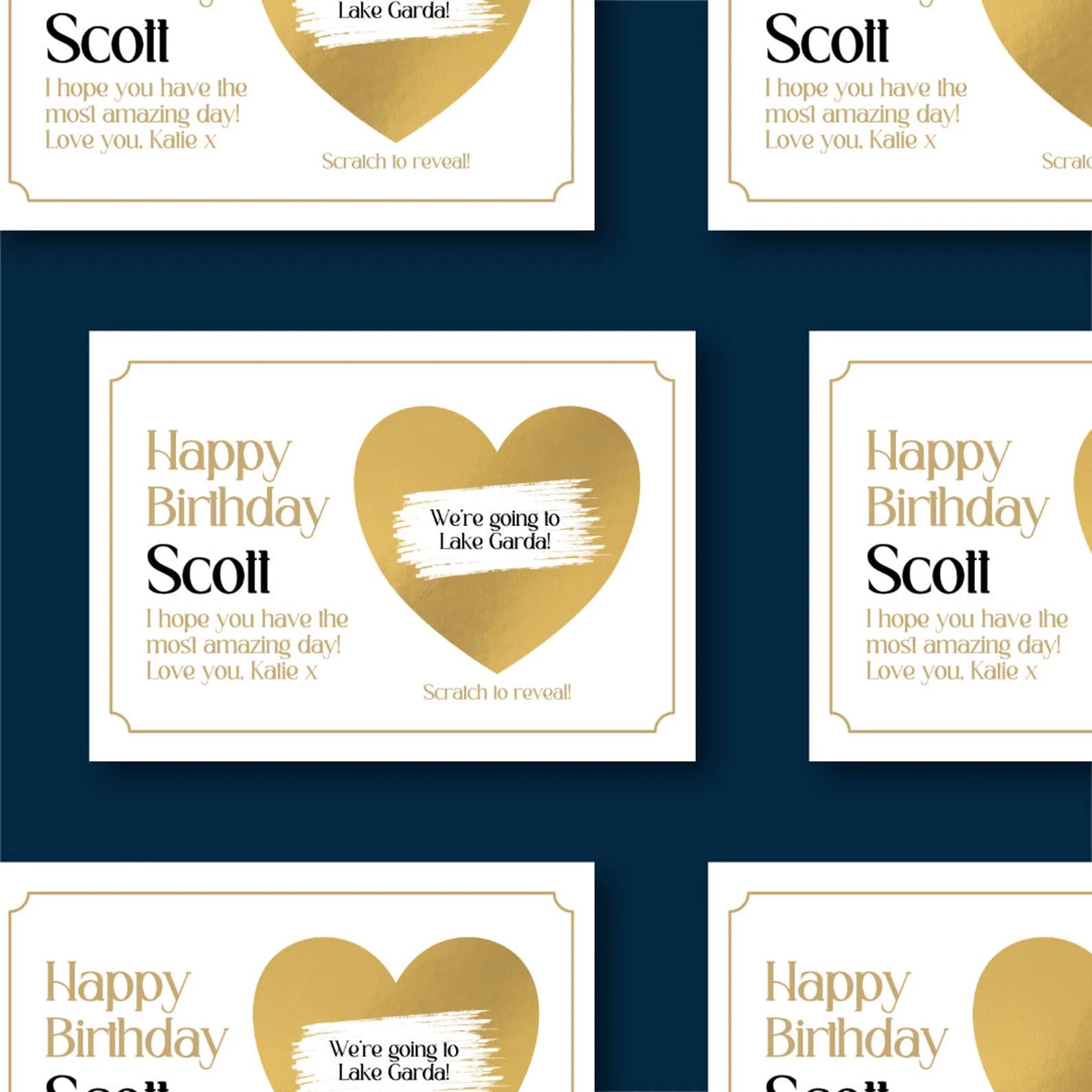 Personalised Birthday Scratch Card Birthday Gift Anniversary Scratch ...