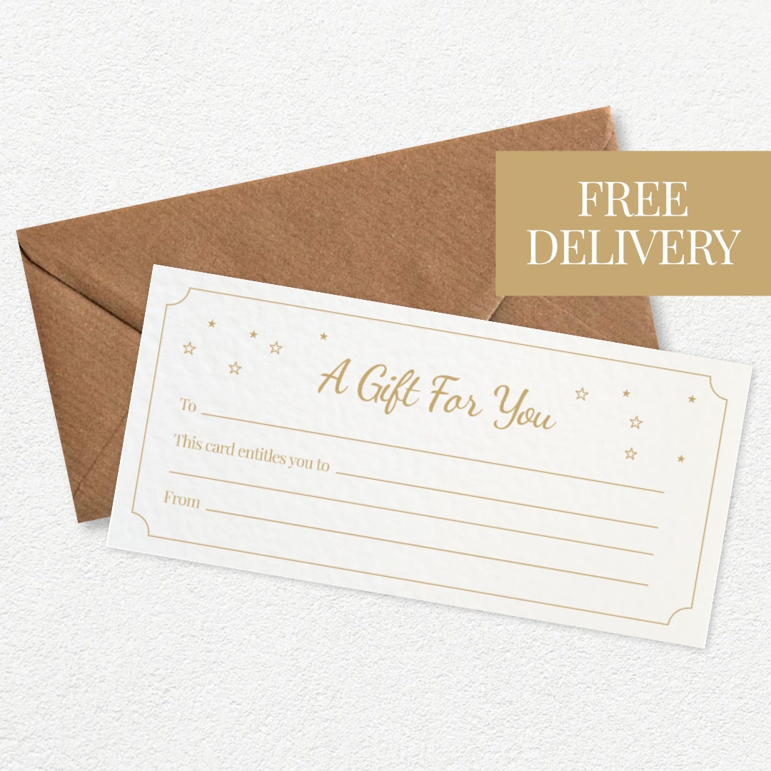 Custom Gift Voucher Luxury Gift Voucher Custom Gift Card Gift Voucher ...
