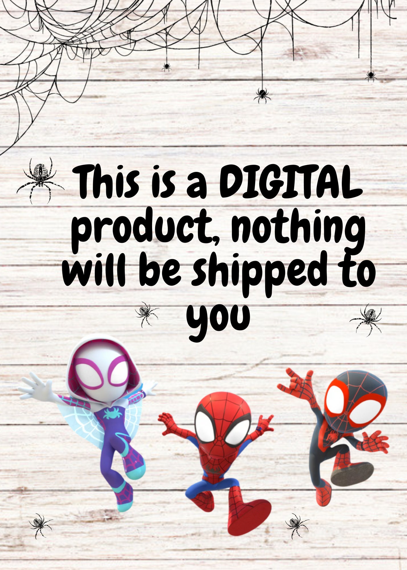 Spidey and Friends Invitation: Editable Canva Template (digital ...