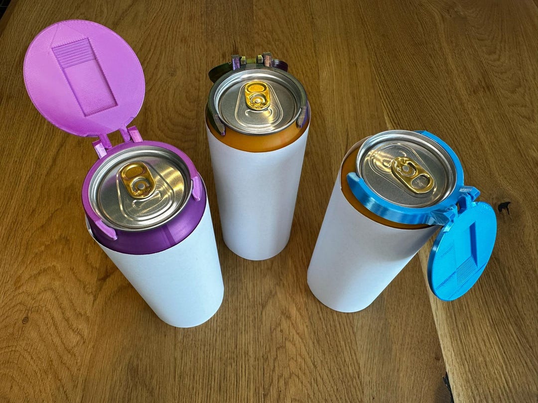 3d-printed Can Lids (set of 3) for 0.5l, 0.33l & 0.25l Beverage Cans ...